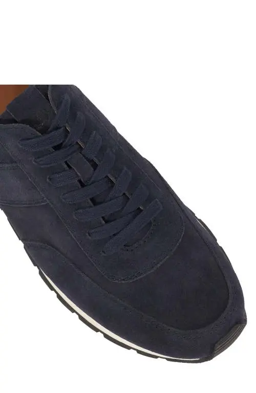 Dune London Treyson Suede Low Top Runner Sneakers - Navy