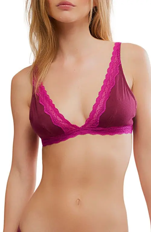 Free People Intimately Fp Oh My Darling Plunge Bralette - Raspberry
