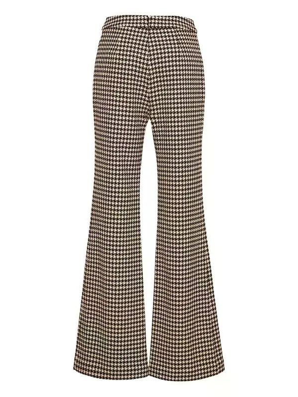 Cara Cara Christopher Houndstooth Flared Trousers