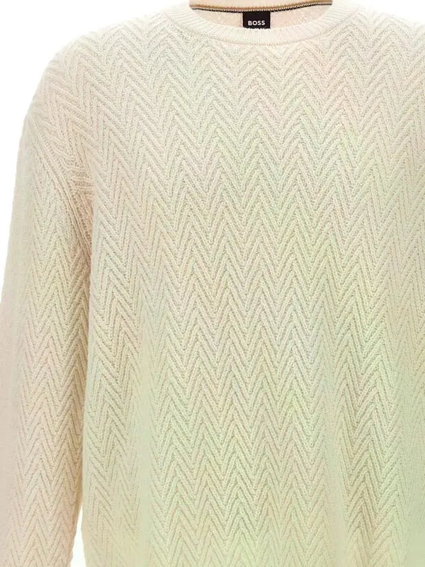 BOSS Herringbone Knit Sweater