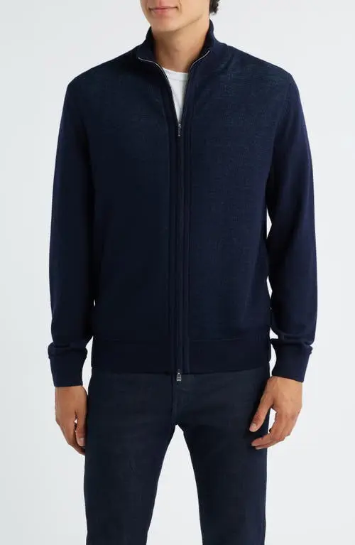 BOSS Illarione Mixed-media Jacket - Dark Blue