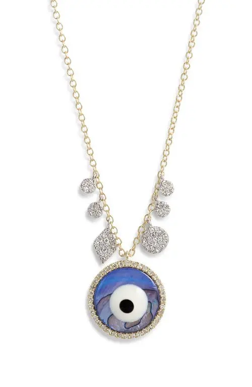 Meira T Eye Pendant Diamond Necklace - Yellow Gold