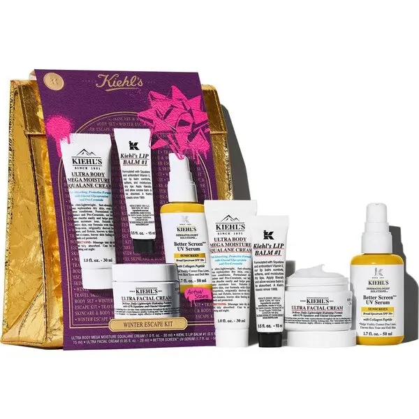 KIEHL'S SINCE 1851 Winter Escape Set $90 Value - No Color