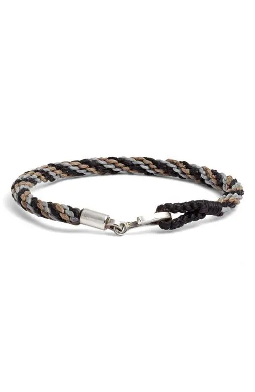 Caputo & Co Tricolor Macramé Bracelet - Black Combo