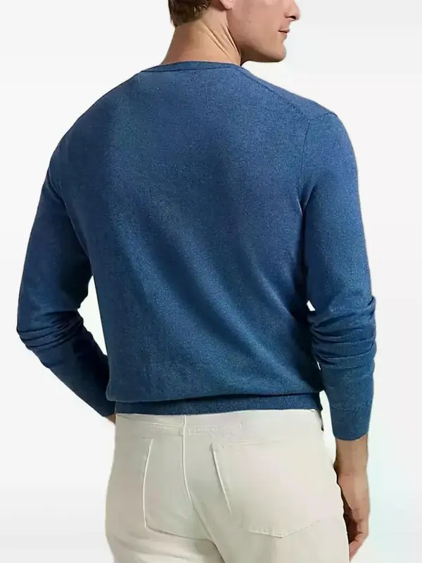 Polo Ralph Lauren Embroidered Crew-neck Sweater - Blue