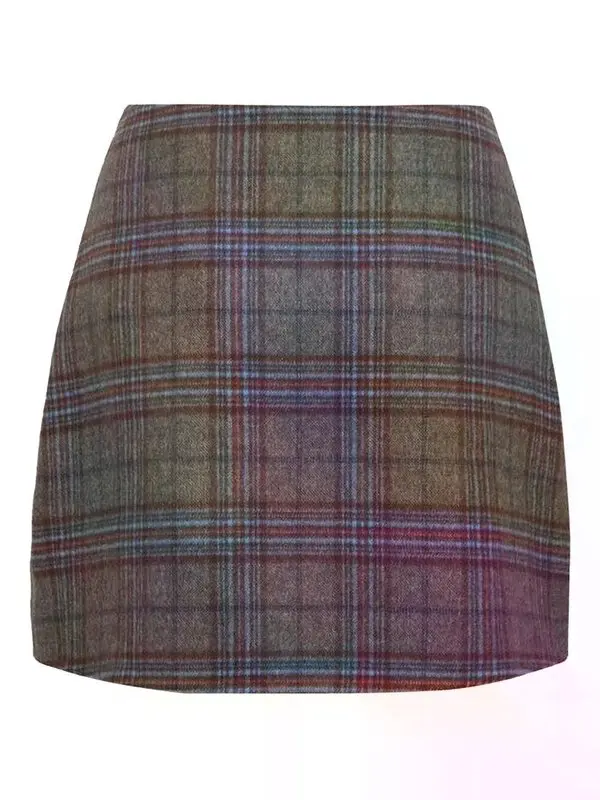 Cara Cara Plaid A-line Wrap Skirt