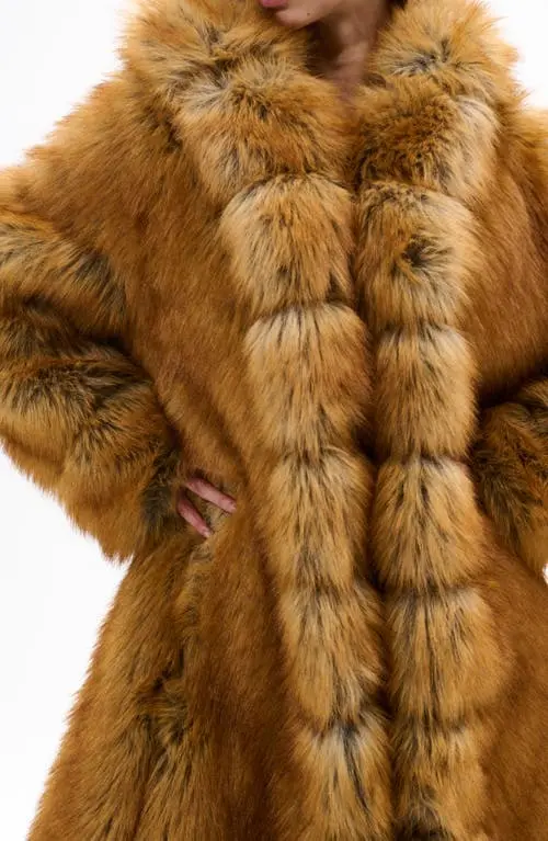 AZALEA WANG Elizabeth Faux Fur Hooded Coat
