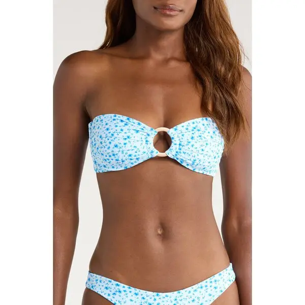 KULANI KINIS Strapless O-ring Bikini Top - Dream Flower