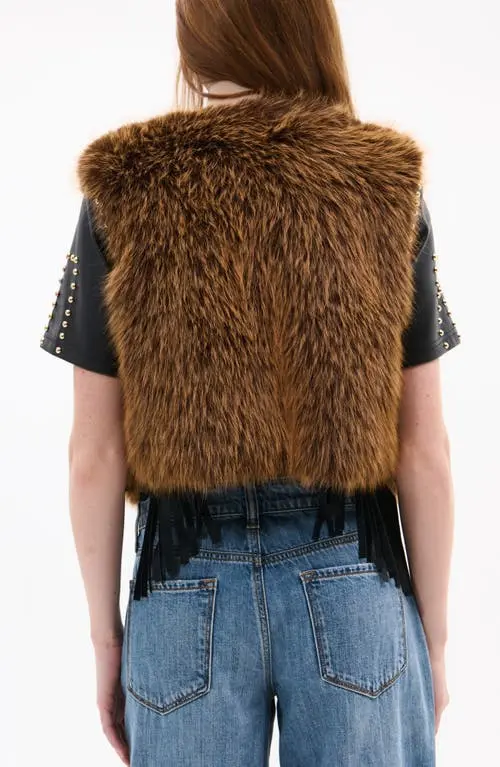 AZALEA WANG Faux Fur Vest