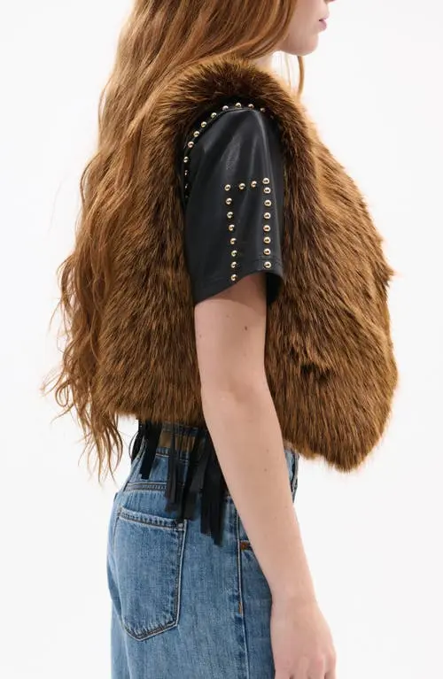 AZALEA WANG Faux Fur Vest