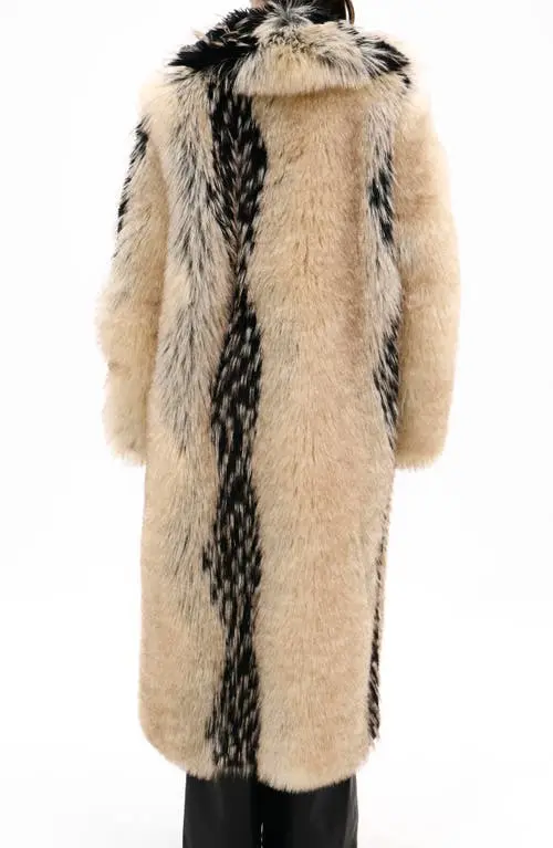 AZALEA WANG Faux Fur Longline Coat