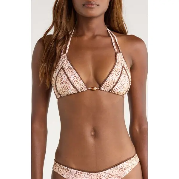 KULANI KINIS Decorative Panel Halter Bikini Top