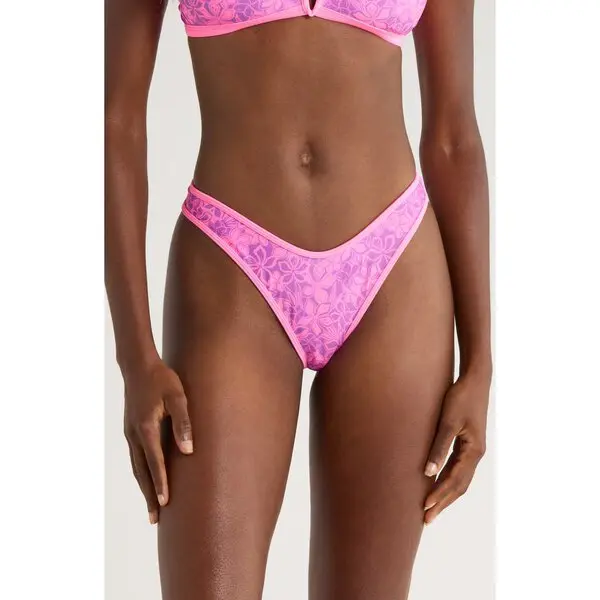 KULANI KINIS High Cut Thong Bikini Bottom - Bubble Berry