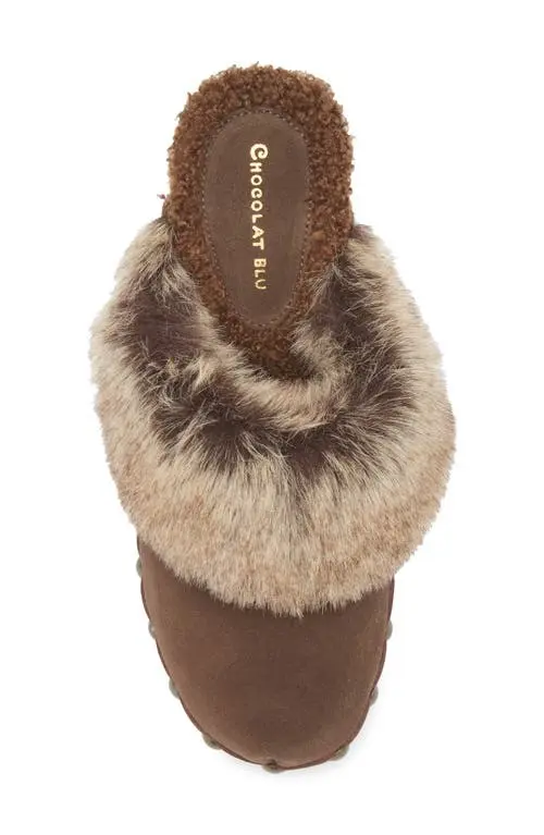 CHOCOLAT BLU Fadia Faux Shearling Mule