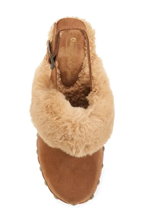 CHOCOLAT BLU Fawn Faux Shearling Mule