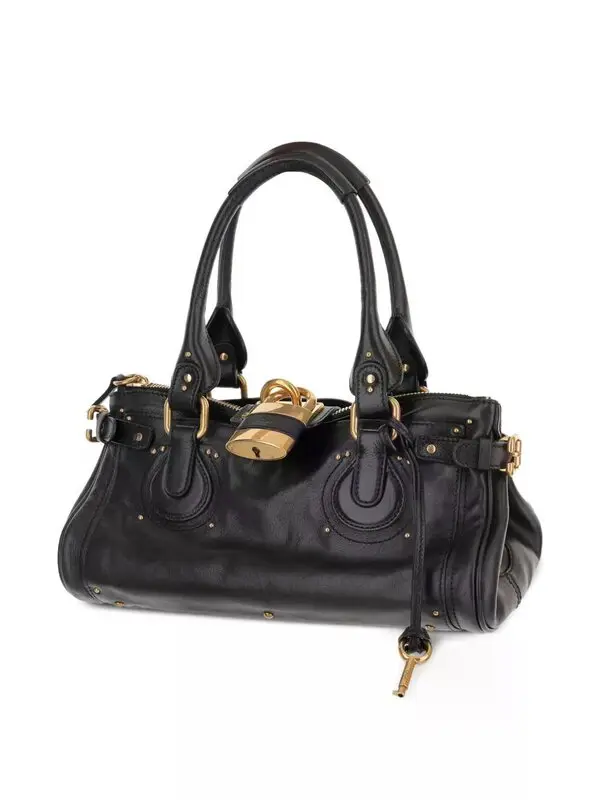 Chloé Paddington Leather Shoulder Bag - Black