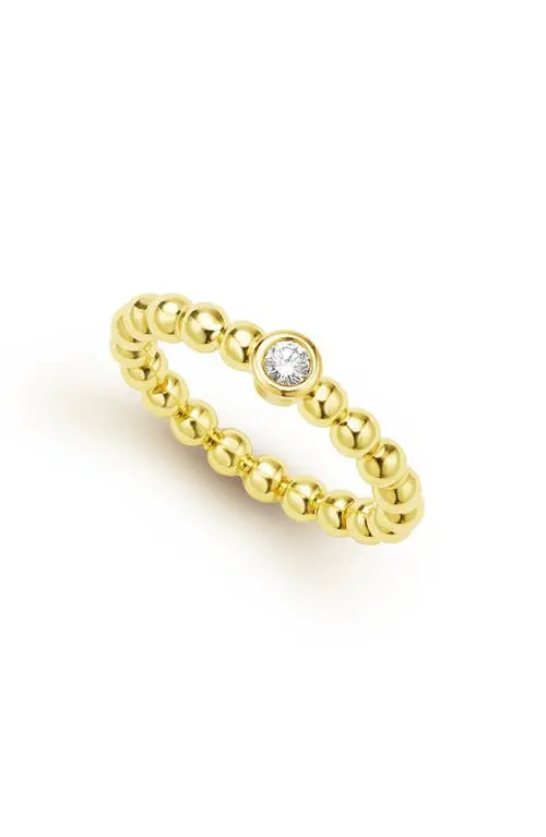 Lagos Caviar Diamond Ring - Gold