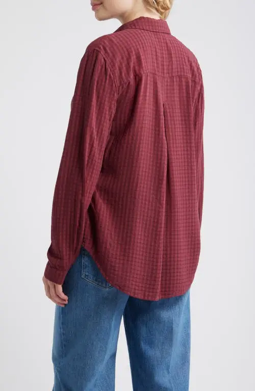 CLOTH & STONE Classic Button-up Shirt - Merlot Harvest