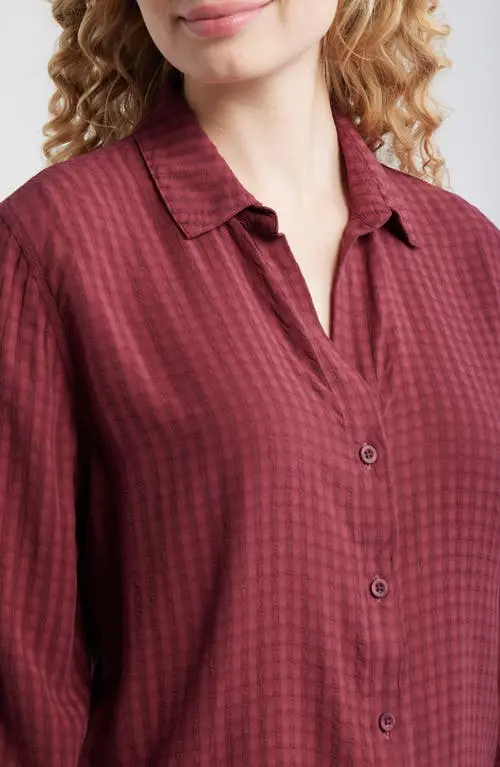 CLOTH & STONE Classic Button-up Shirt - Merlot Harvest