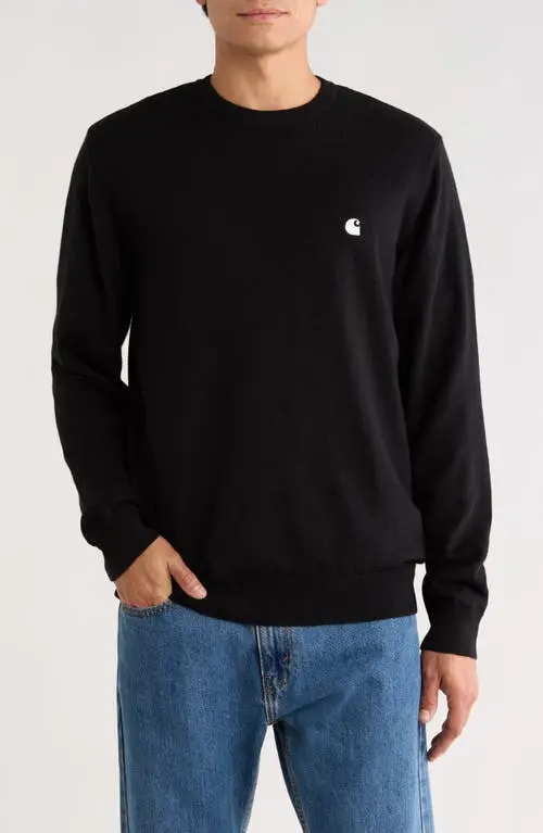 Carhartt Work In Progress Madison Lambswool Blend Sweater - Black/wax