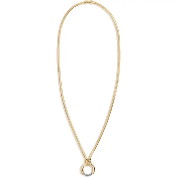 Demarson Kelsey Pendant Necklace - Gold/pave