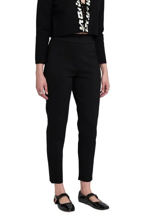 ELLE COLLECTION Slim Leg Trouser - Black
