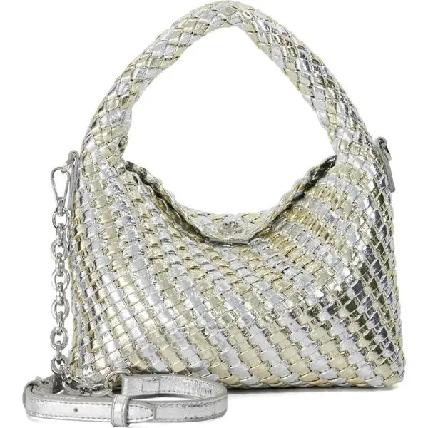 Dune London Woven Top Handle Bag - Silver