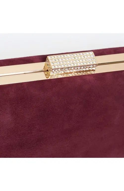 Dune London Balancing Frame Clutch - Burgundy