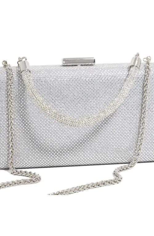 Dune London Top Handle Frame Clutch - Silver