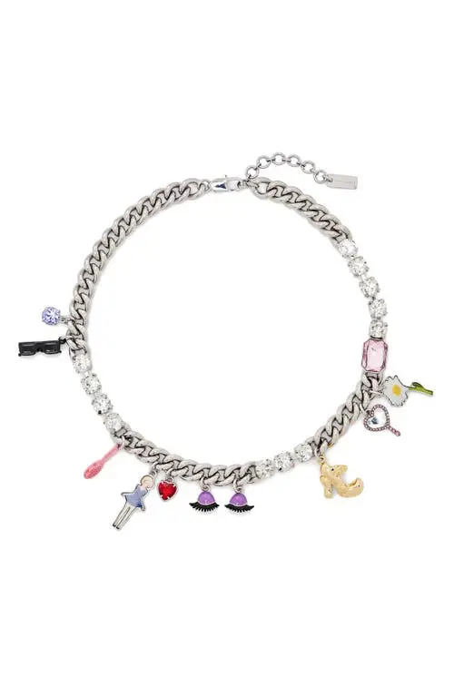 Marc Jacobs Dollhouse Charm Necklace - Silver Multi