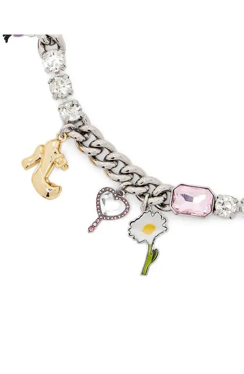 Marc Jacobs Dollhouse Charm Necklace - Silver Multi