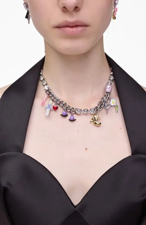 Marc Jacobs Dollhouse Charm Necklace - Silver Multi