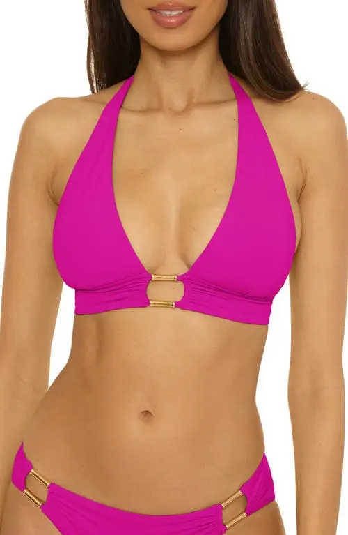BECCA® By Rebecca Virtue Halter Bikini Top - Hibiscus