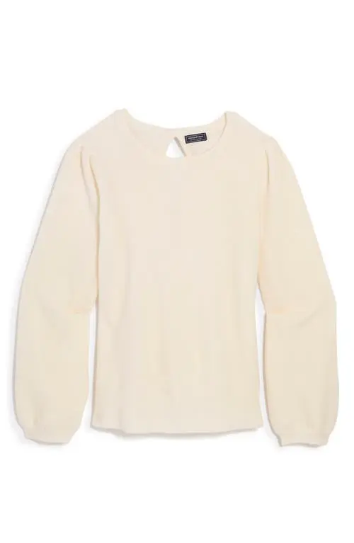 Vineyard Vines Bow Back Merino Wool Blend Sweater - Marshmallow