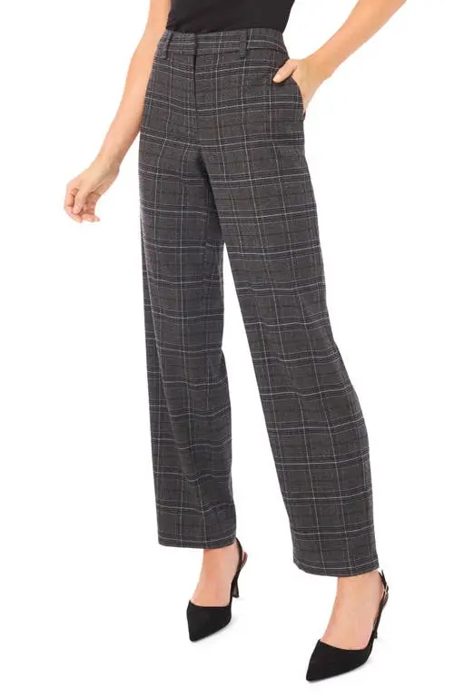 Halogen Plaid Straight-leg Trousers