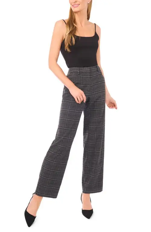 Halogen Plaid Straight-leg Trousers