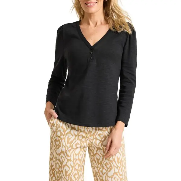 Tommy Bahama Cotton Slub Henley Top