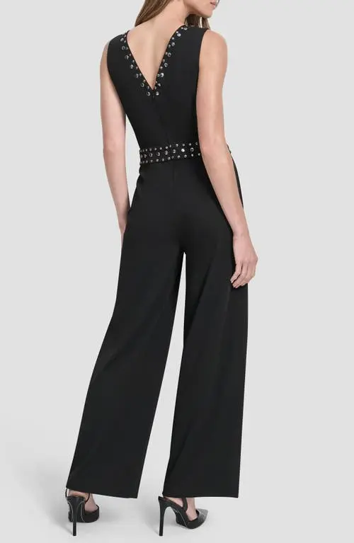 Dkny Stud Detail Scuba Crepe Jumpsuit