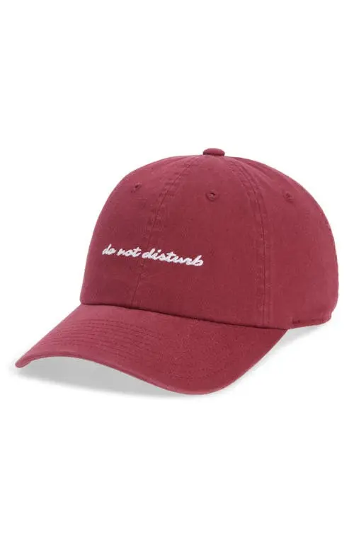 American Needle Do Not Disturb' Baseball Cap - Burgundy