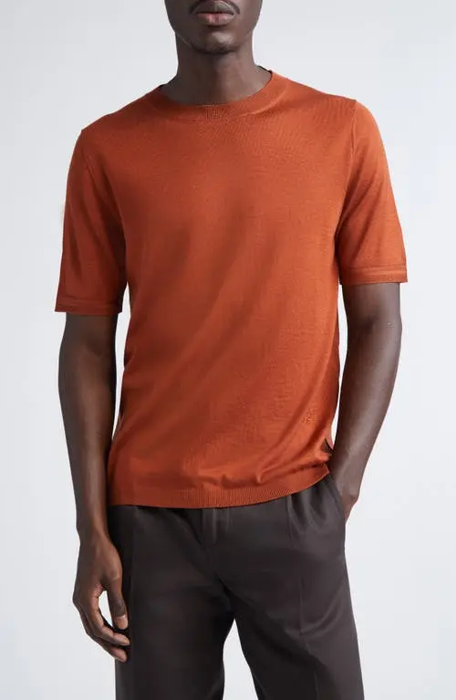 Isaia Short Sleeve Wool Sweater