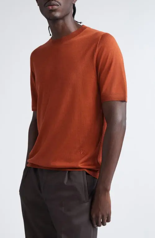Isaia Short Sleeve Wool Sweater