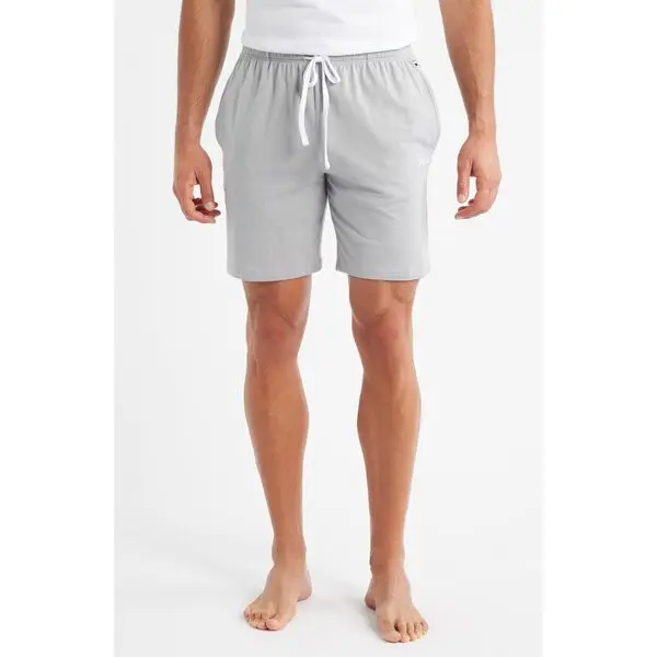 BOSS Stretch Cotton Pajama Shorts - Light/pastel Grey