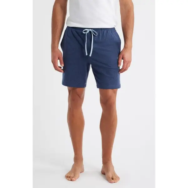 BOSS Stretch Cotton Pajama Shorts - Open Blue