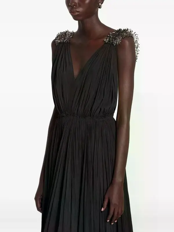 LANVIN Embellished Pleated Gown