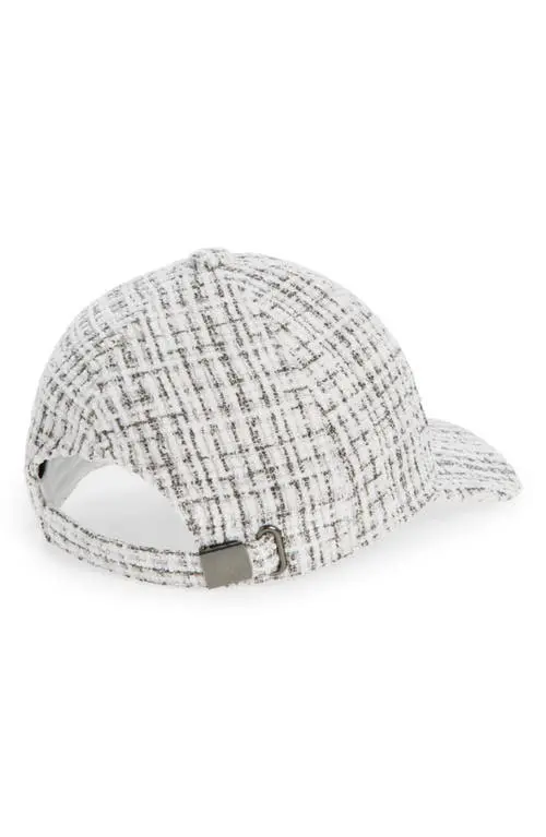 Nordstrom Tweed Baseball Cap - White/black