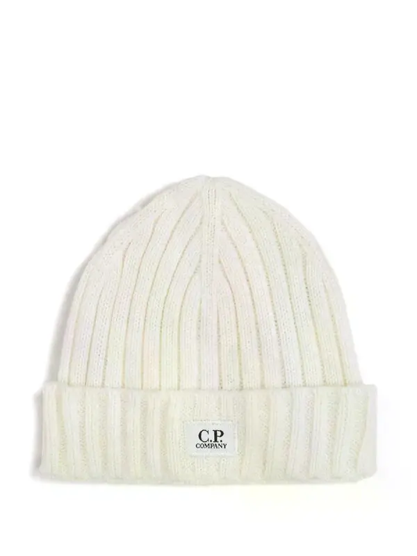 C.P. COMPANY Ribbed Beanie With Logo