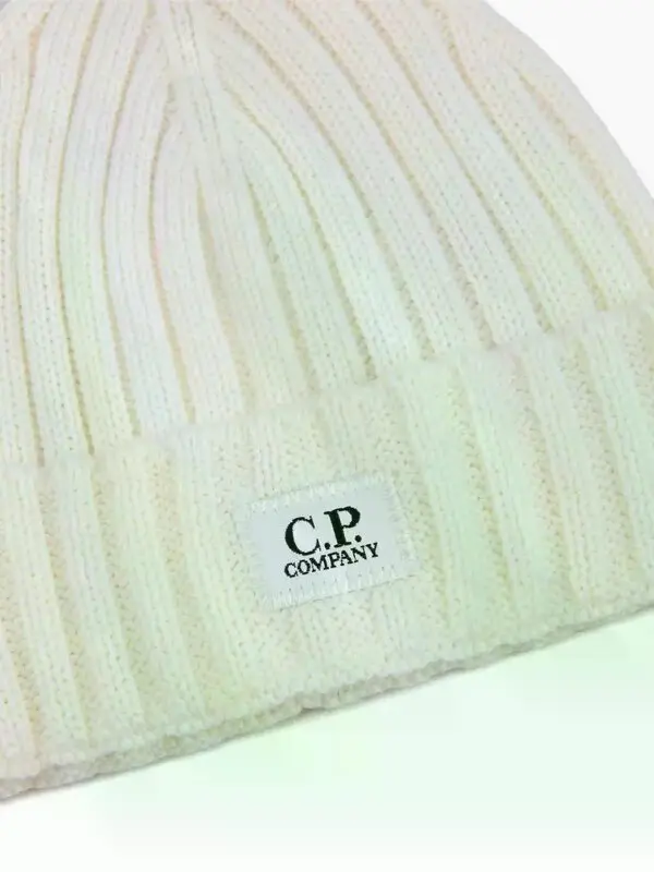 C.P. COMPANY Ribbed Beanie With Logo