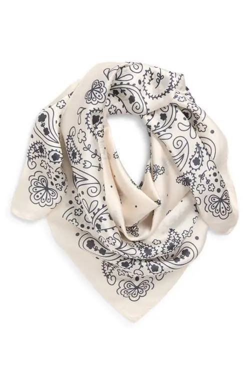 Treasure & Bond Oversize Square Satin Scarf - Ivory