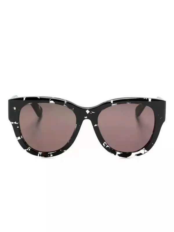 Chloé Gayia Rectangle Frame Sunglasses - Black