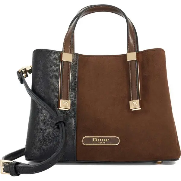 Dune London Convertible Crossbody Tote - Dark Brown